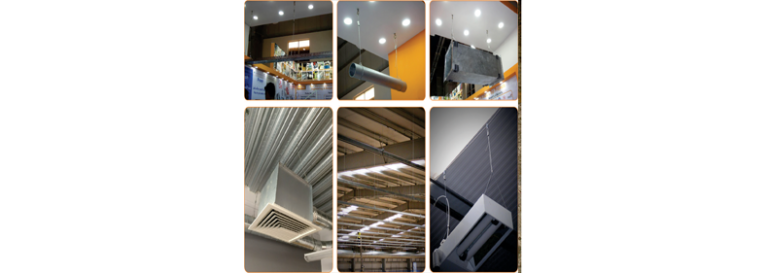 Use of Wire Suspension Systems and Threaded Rod - Easyflex